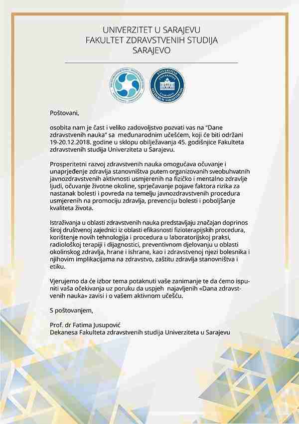 Dani zdravstvenih nauka / Days of Health Sciences – Fakultet ...